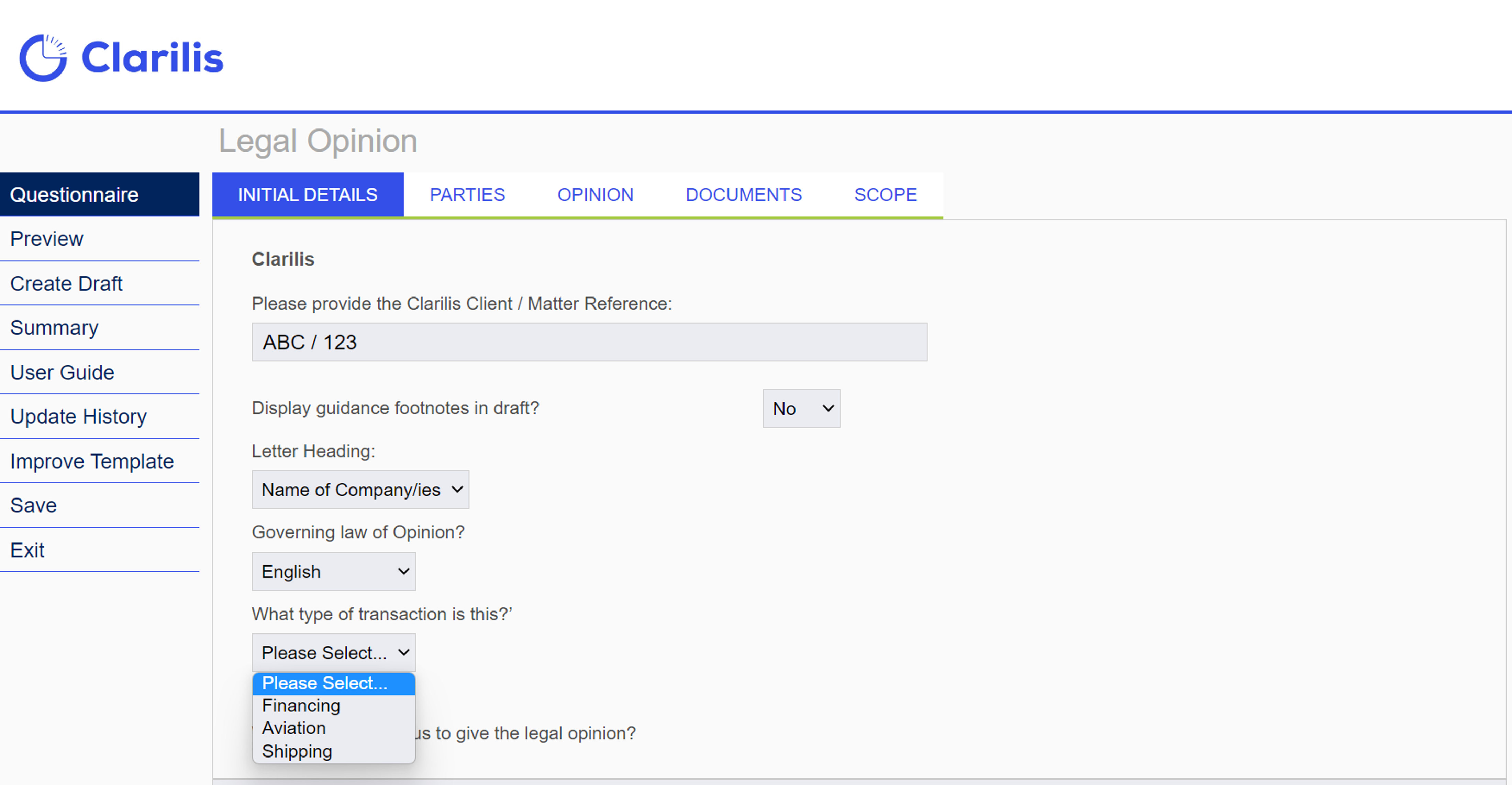 Automation of Legal Opinions for Banking & Finance Teams